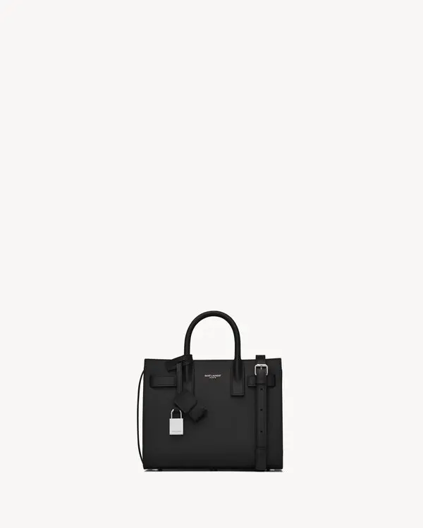 Saint Laurent Sac De Jour Grained Leather Bag - Black