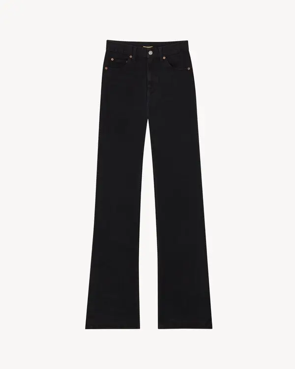Saint Laurent 70's High-rise Flared Jeans - Old Black