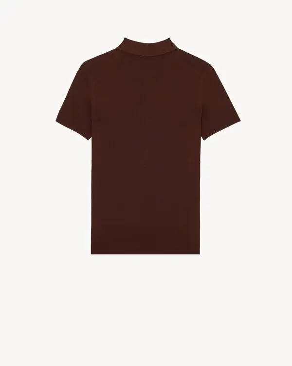 Saint Laurent Polo In Seedstitch Silk