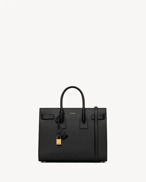 Saint Laurent Sac De Jour Bag In Smooth Leather - Black