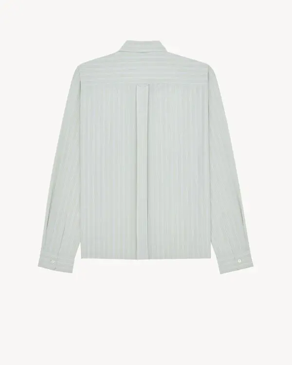 Saint Laurent Shirt In Striped Cotton