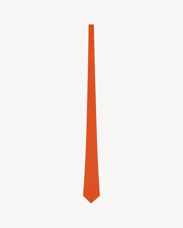 Saint Laurent Silk Habutai Tie - Orange