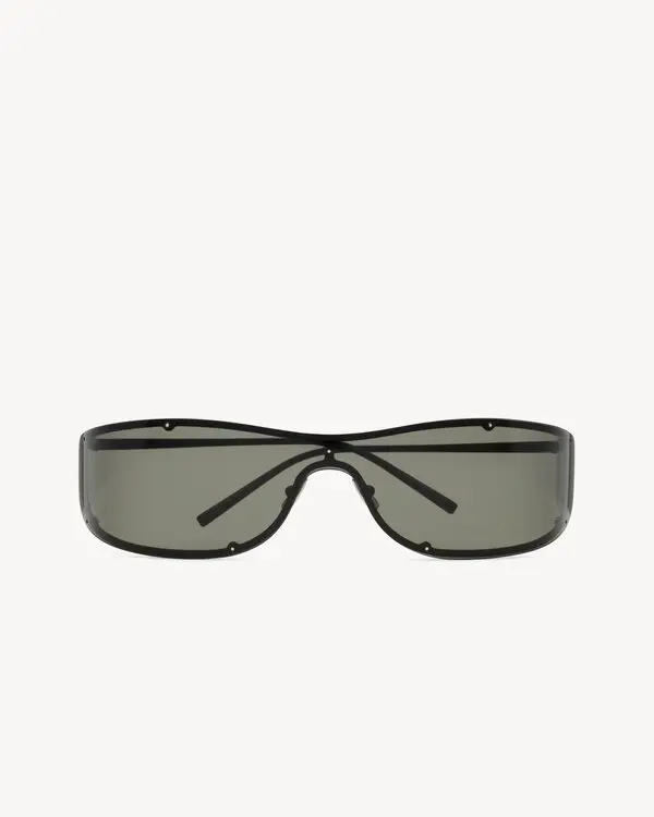Saint Laurent Rimless Shield Sunglasses - Black