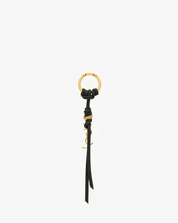 Saint Laurent Cassandre Keyring In Leather