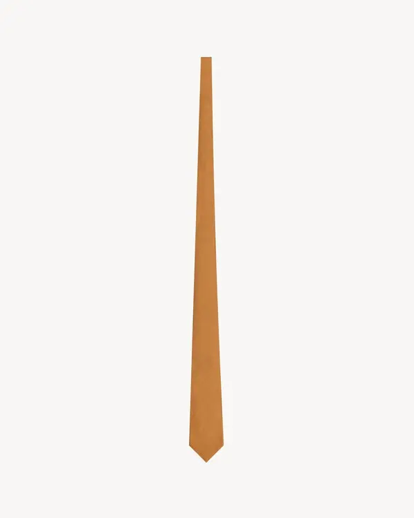 Saint Laurent Tie In Silk Satin - Light Brown