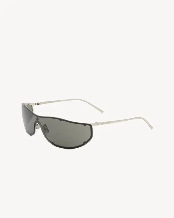 Saint Laurent Shield Sunglasses - Silver And Grey