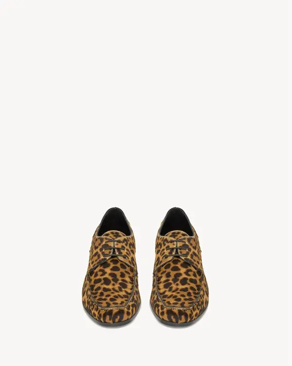 Saint Laurent Etienne Derbies In Pony Hair Leather