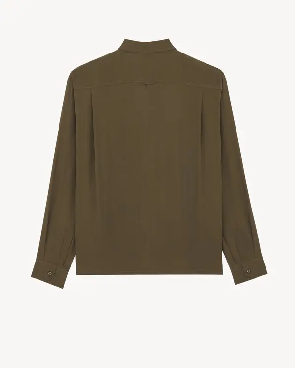 Saint Laurent Shirt In Silk Satin-back Crepe