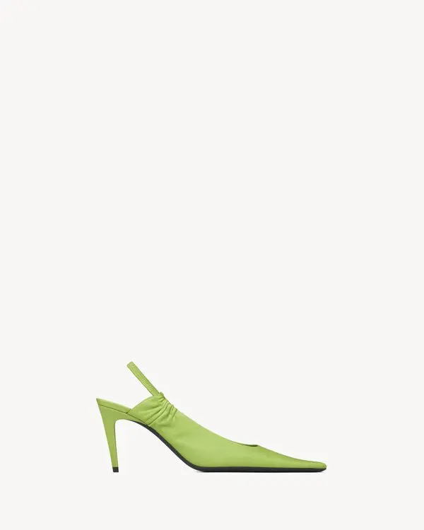 Saint Laurent Anne-marie Slingback Pumps In Smooth Leather