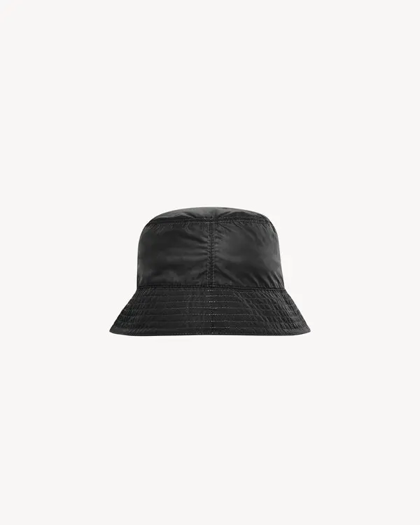 Saint Laurent Bucket Hat In Nylon - Black