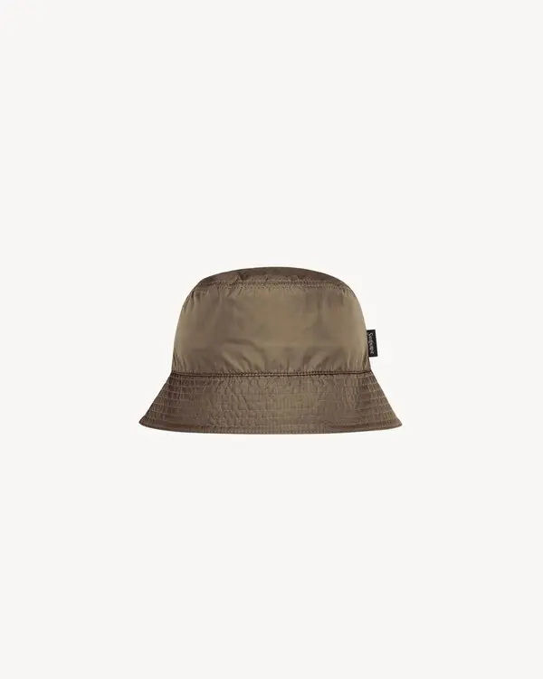Saint Laurent Bucket Hat In Nylon - Khaki