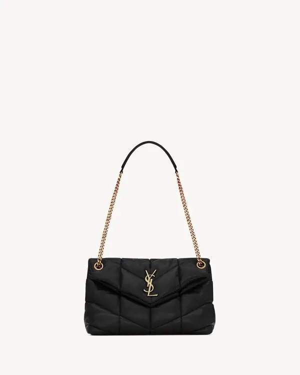 Saint Laurent Puffer Small In Lambskin - Black
