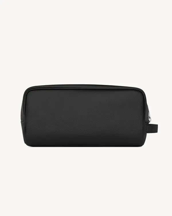Saint Laurent Grooming Case In Grain De Poudre Leather