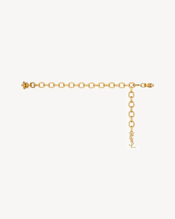 Saint Laurent Cassandre Graduated Chain Belt - Laiton Fonce