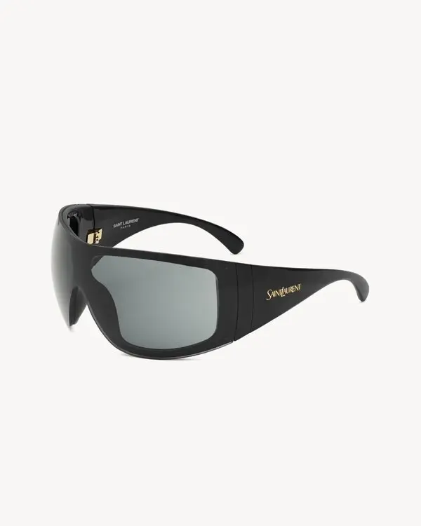 Saint Laurent Sl 914 Aviator Shield Sunglasses - Black