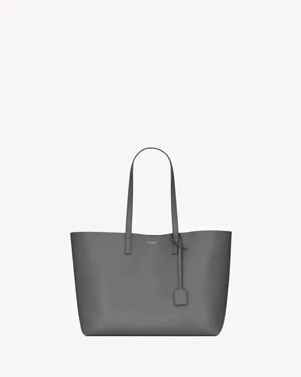 Saint Laurent East/west Shopping Tote Bag With Cassandre Charm - Storm