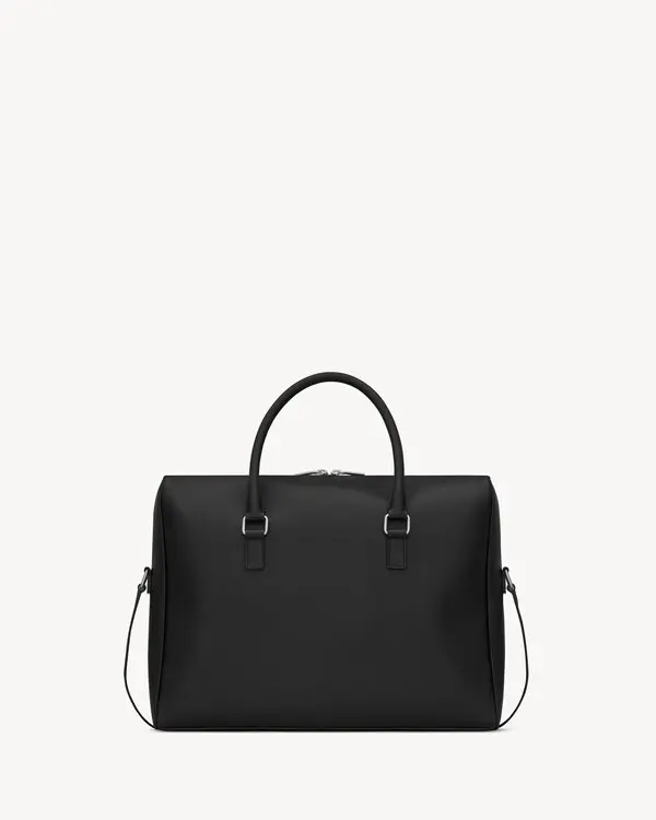 Saint Laurent Duffle Briefcase In Grain De Poudre Embossed Leather