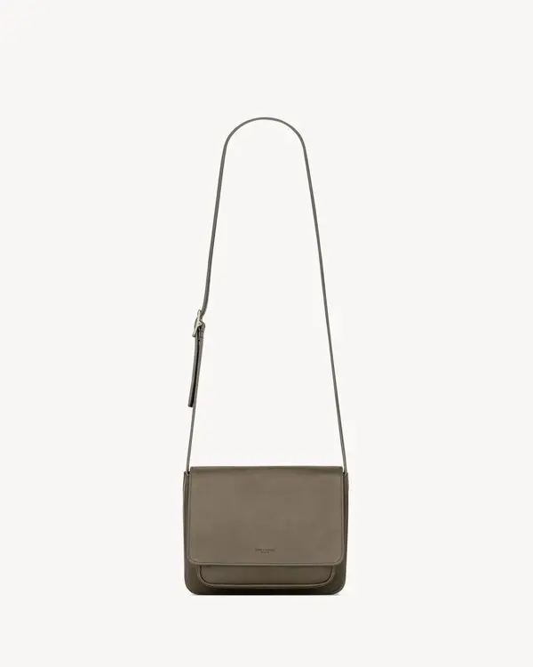 Saint Laurent Small Satchel In Leather - Light Musk