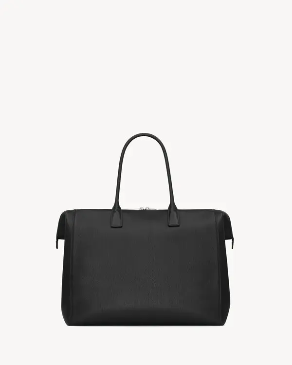 Saint Laurent North/south Doctor Bag In Grained Leather