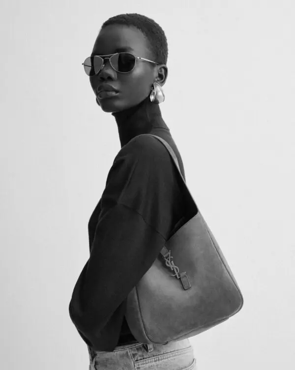 Saint Laurent Le 5 À 7 Supple Small Suede Shoulder Bag