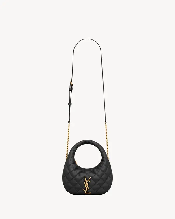 Saint Laurent Quilted Nappa Icarino Mini Bag - Black