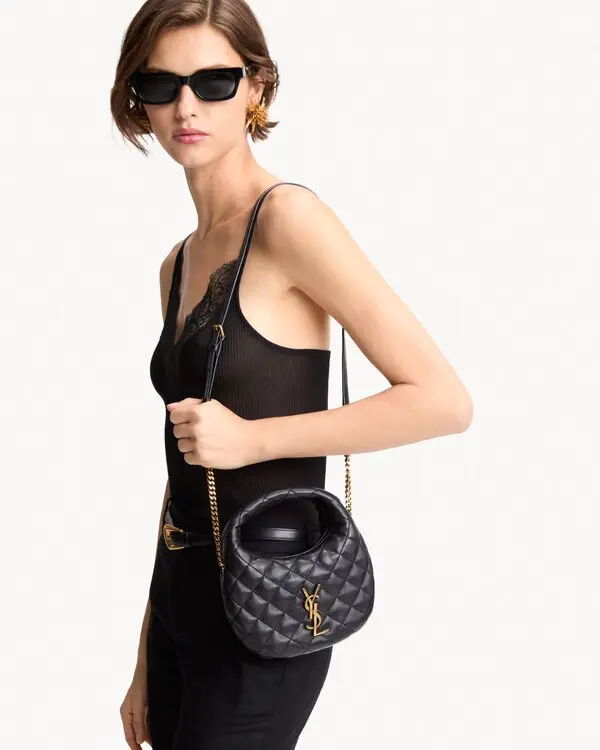 Saint Laurent Quilted Nappa Icarino Mini Bag - Black