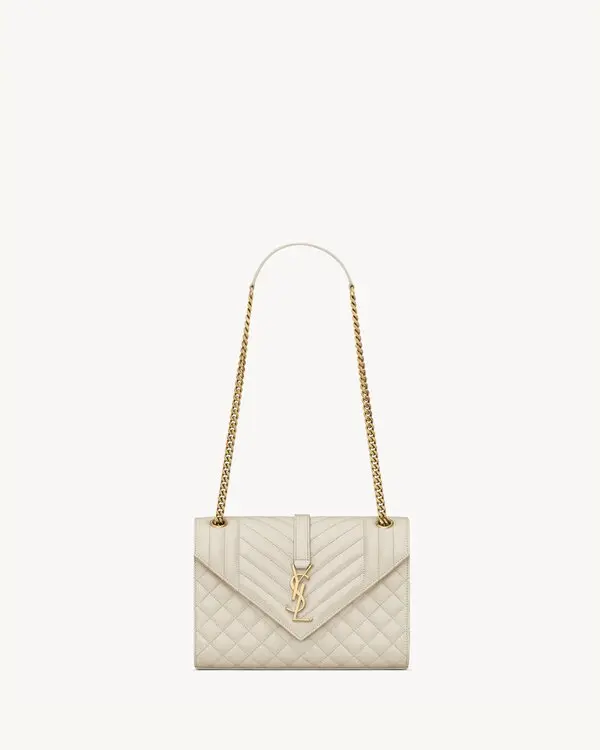 Saint Laurent Envelope Medium Bag - White