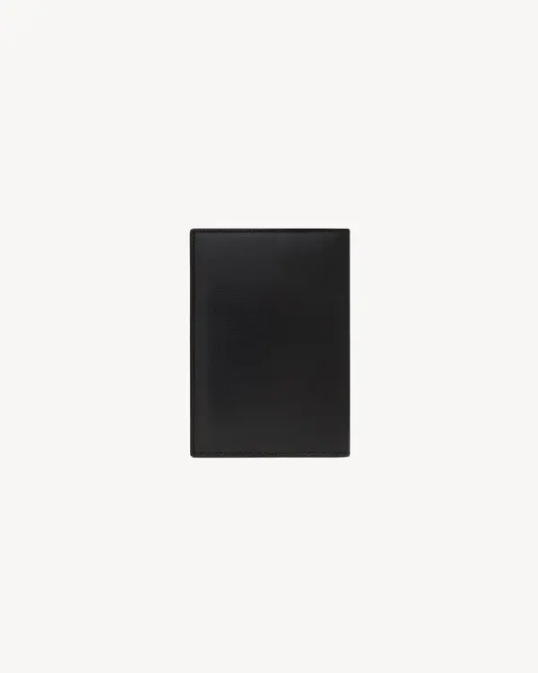 Saint Laurent Tiny Cassandre Passport Holder In Smooth Leather