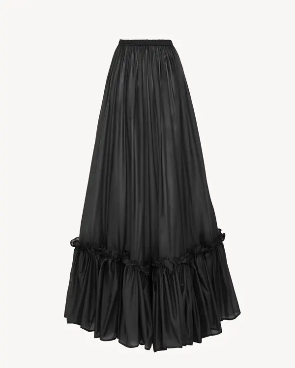 Saint Laurent Translucent Nylon Skirt - Noir