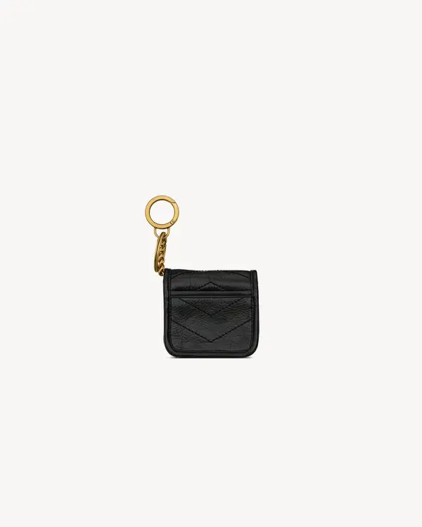 Saint Laurent Niki Airpods Case In Vintage Leather