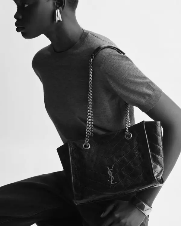 Saint Laurent Niki Small Shopping Bag - Black