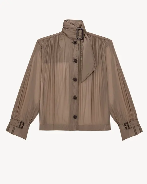 Saint Laurent Lavallière Blouse In Nylon