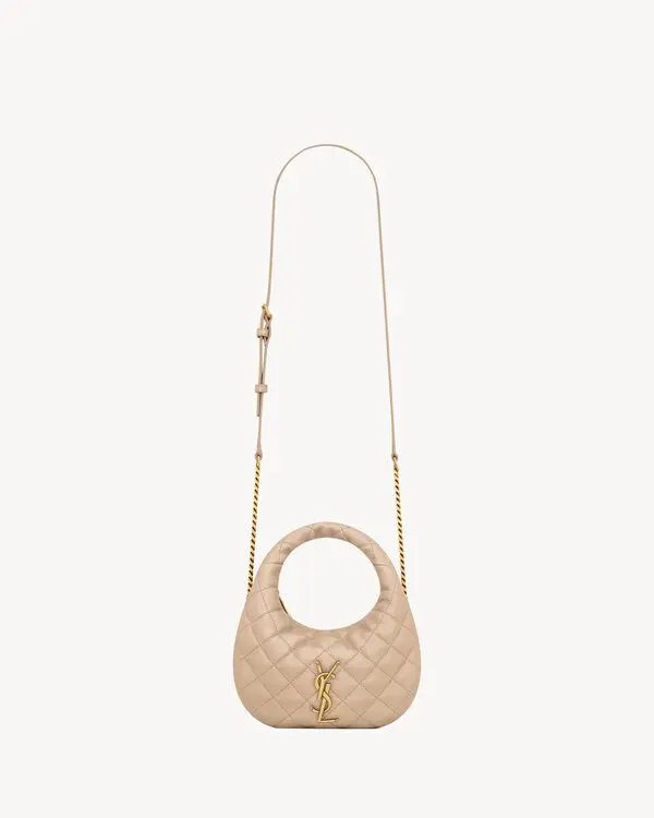 Saint Laurent Quilted Nappa Mini Bag - Dark Beige