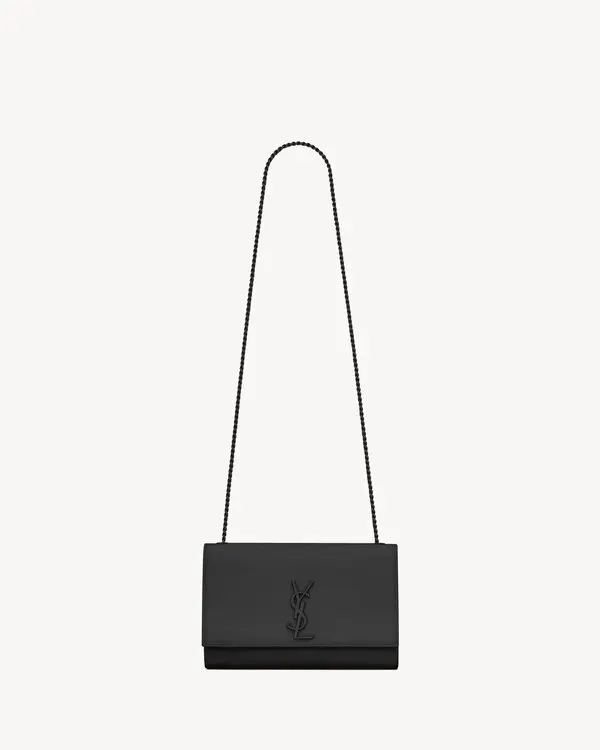 Saint Laurent Kate Medium Embossed Leather Bag - Black