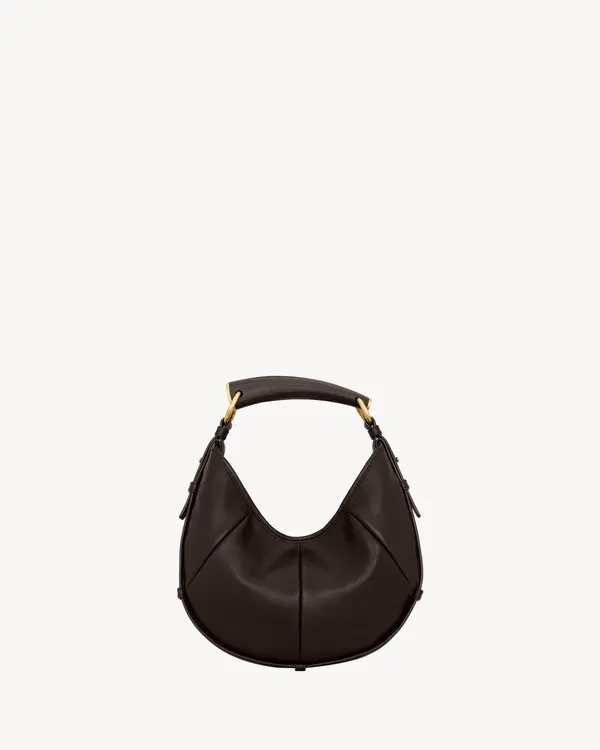 Saint Laurent Mombasa Small Leather Hobo Bag - Santal