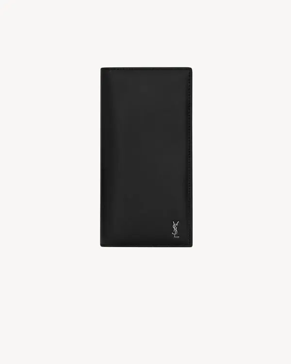 Saint Laurent Tiny Cassandre Continental Wallet In Matte Leather - Black