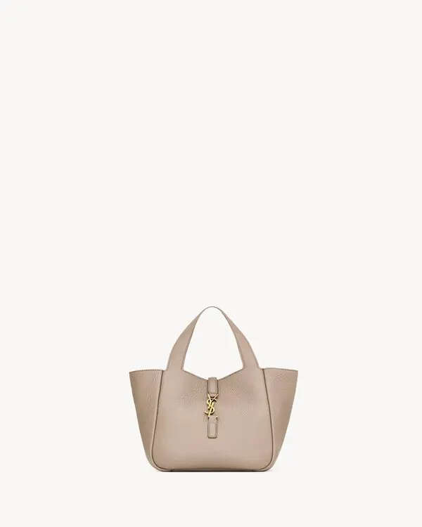 Saint Laurent Le 5 À 7 Baby Bea Grained Leather Bag - Light Cumin