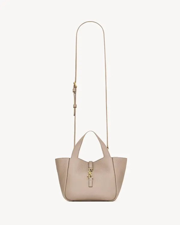 Saint Laurent Le 5 À 7 Baby Bea Grained Leather Bag - Light Cumin