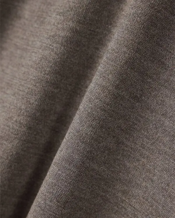 Giorgio Armani Slim-fit Silk And Cotton Knit Sweater - Brown
