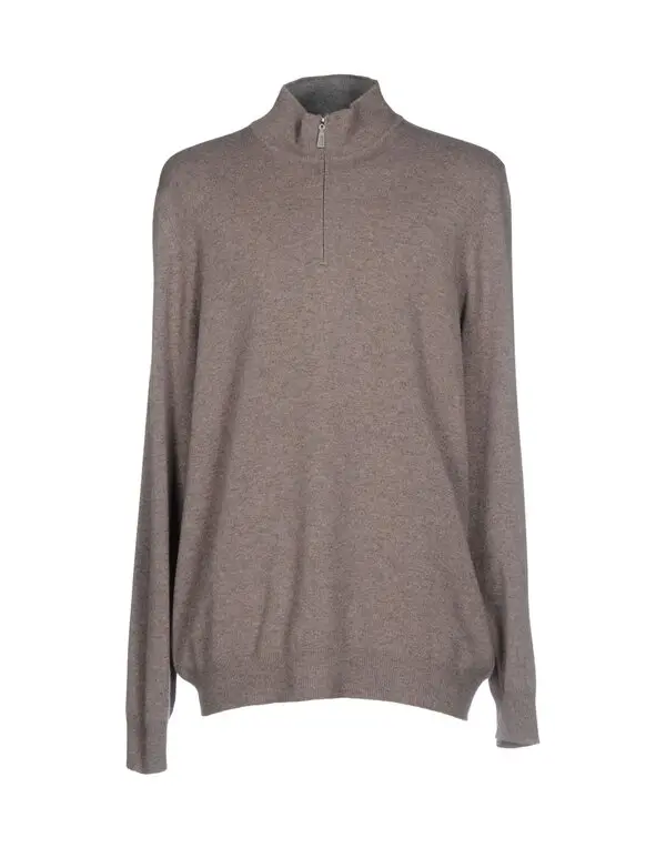 GRAN SASSO Wool, Cashmere, And Viscose Blend Turtleneck With Quarter Zip