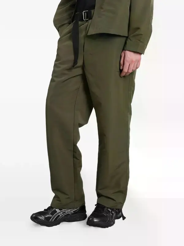PEACEMAKER OAMC Belted Straight-leg Trousers - Green