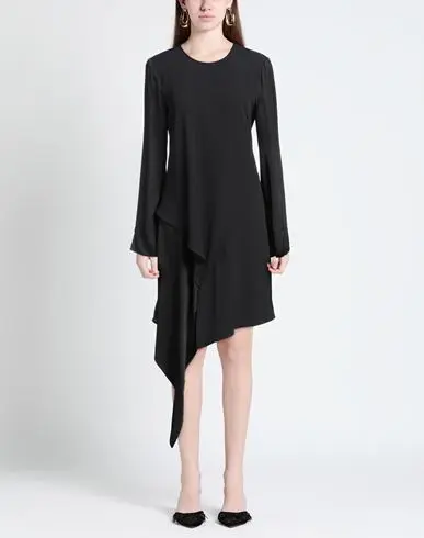 ALESSIA SANTI Alesia Santi Asymmetrical Crewneck Long Sleeve Midi Dress