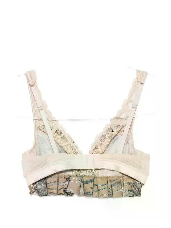 Antonio Marras Ruffled Lace-trim Bra
