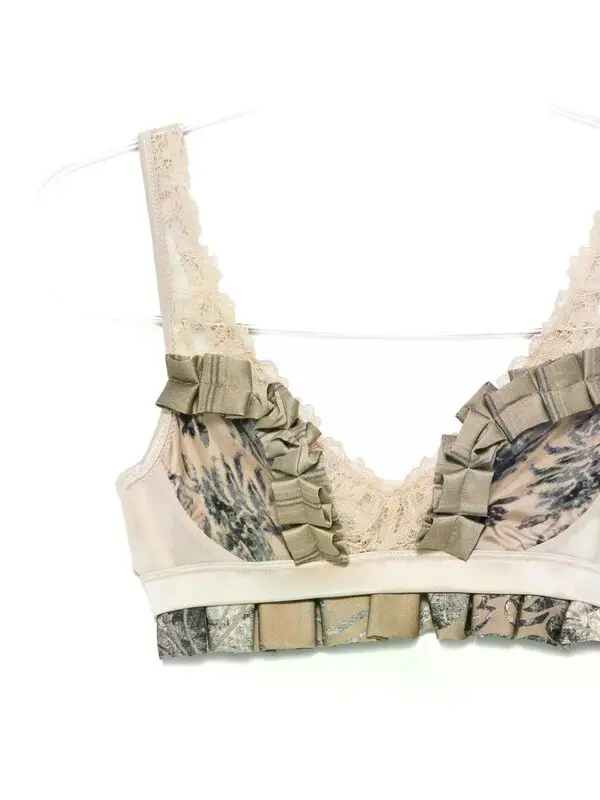 Antonio Marras Ruffled Lace-trim Bra