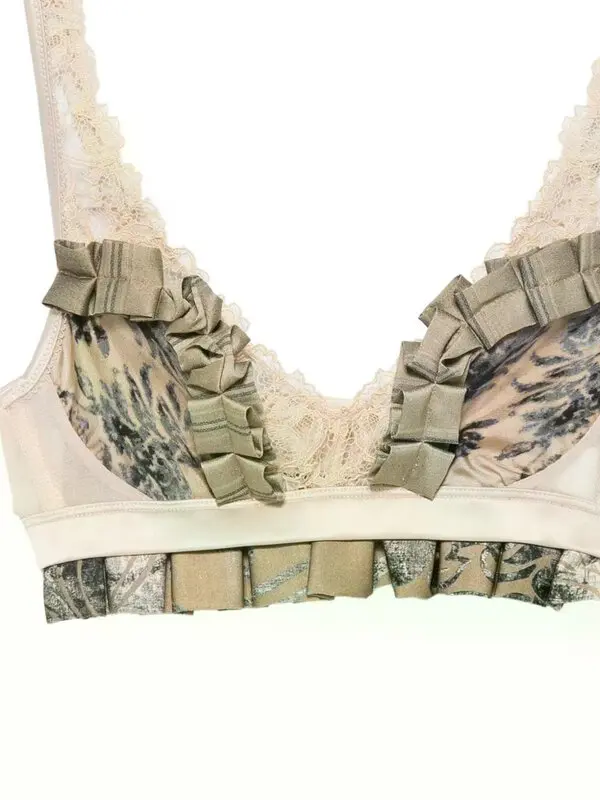 Antonio Marras Ruffled Lace-trim Bra