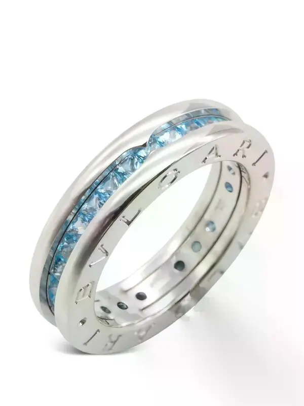 BVLGARI B.zero1 Blue Topaz Ring In 18k White Gold - Silver