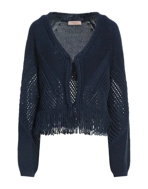 TWINSET Knitted Cardigan With Fringe Detail