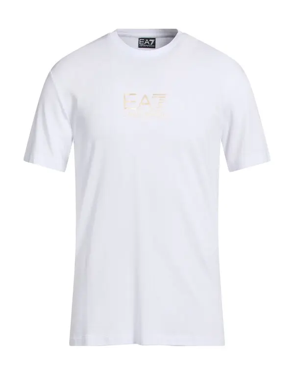 EA7 T-shirt Size Viscose, Polyamide, Elastane - White