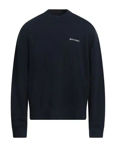 Palm Angels Crewneck Sweatshirt With Embroidered Logo - Navy
