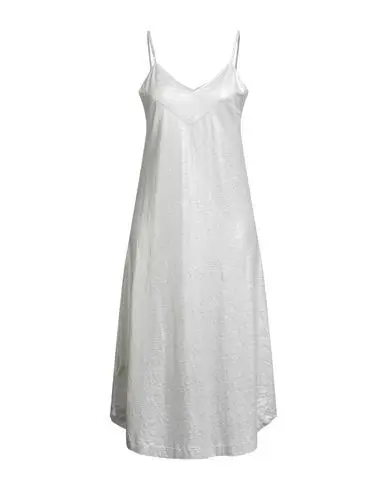 Majestic Filatures Light Linen Blend Midi Slip Dress - Light Grey
